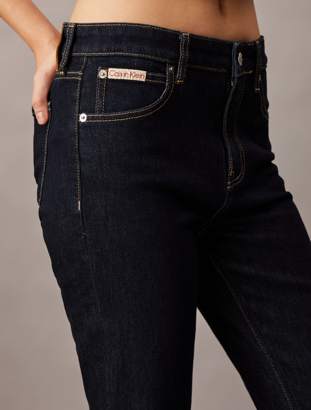 High Rise Flare Rinsed Jeans | blue | Calvin Klein Malaysia